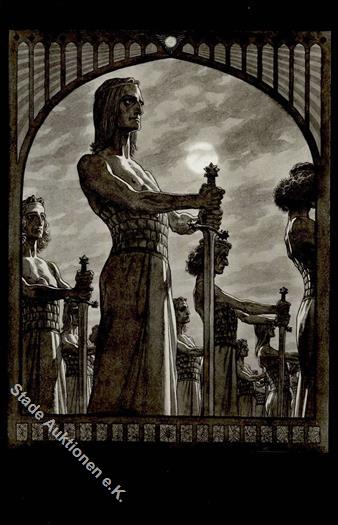 Fidus Schwertwache Foto-Karte I-II - auctions & price archive