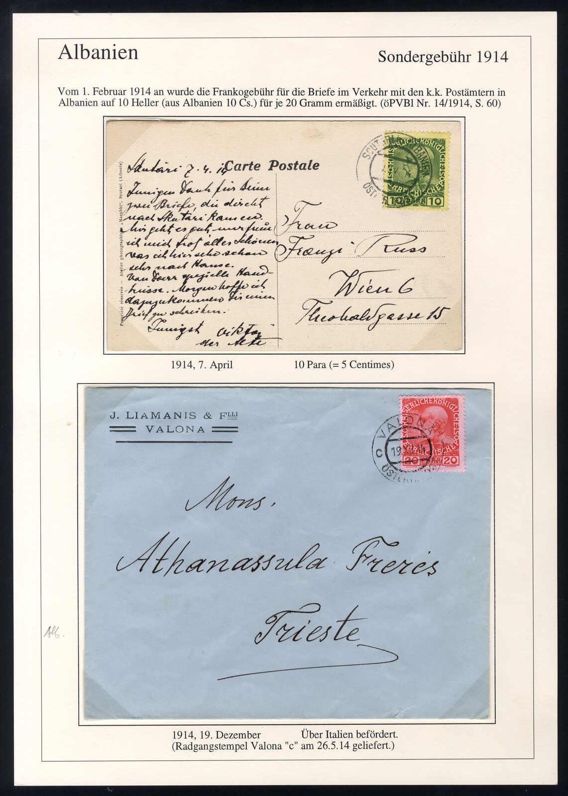 Stamp Auction - europe Albania Austrian Post Offices - 97th Public Auction Golden Heritage ...