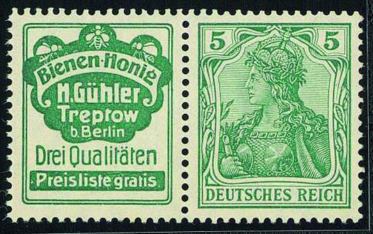 Philasearch.com - German Empire, Germania with watermark, Michel W2.2