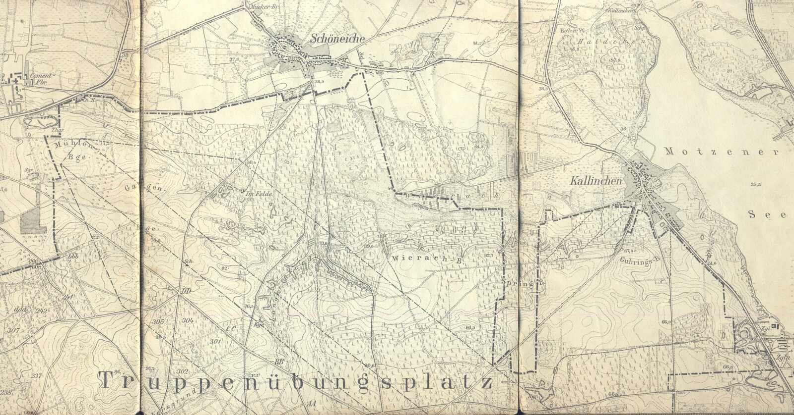 Landkarte Zossen - auctions & price archive