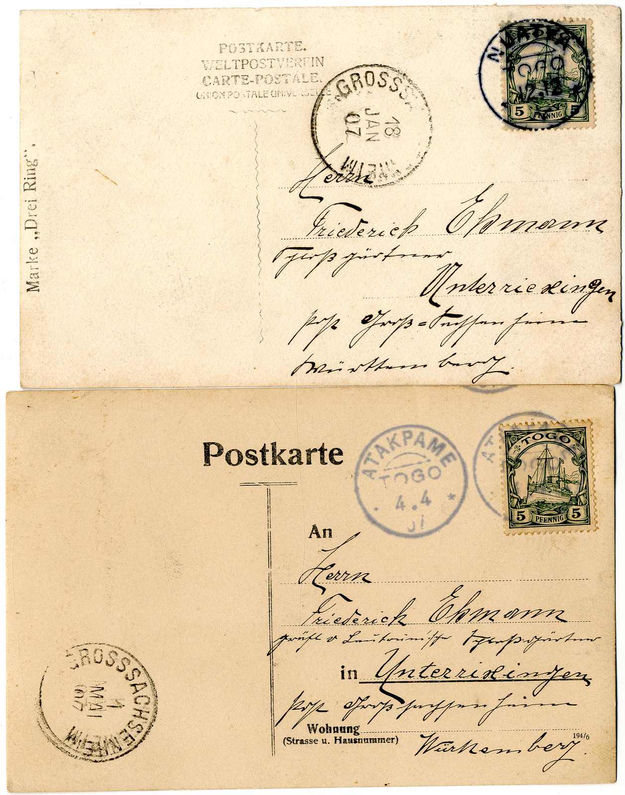 Deutsche Kolonien Togo, Stempel Stamp Auctions Deutsche Kolonien Togo, Stempel Stamp Auctions