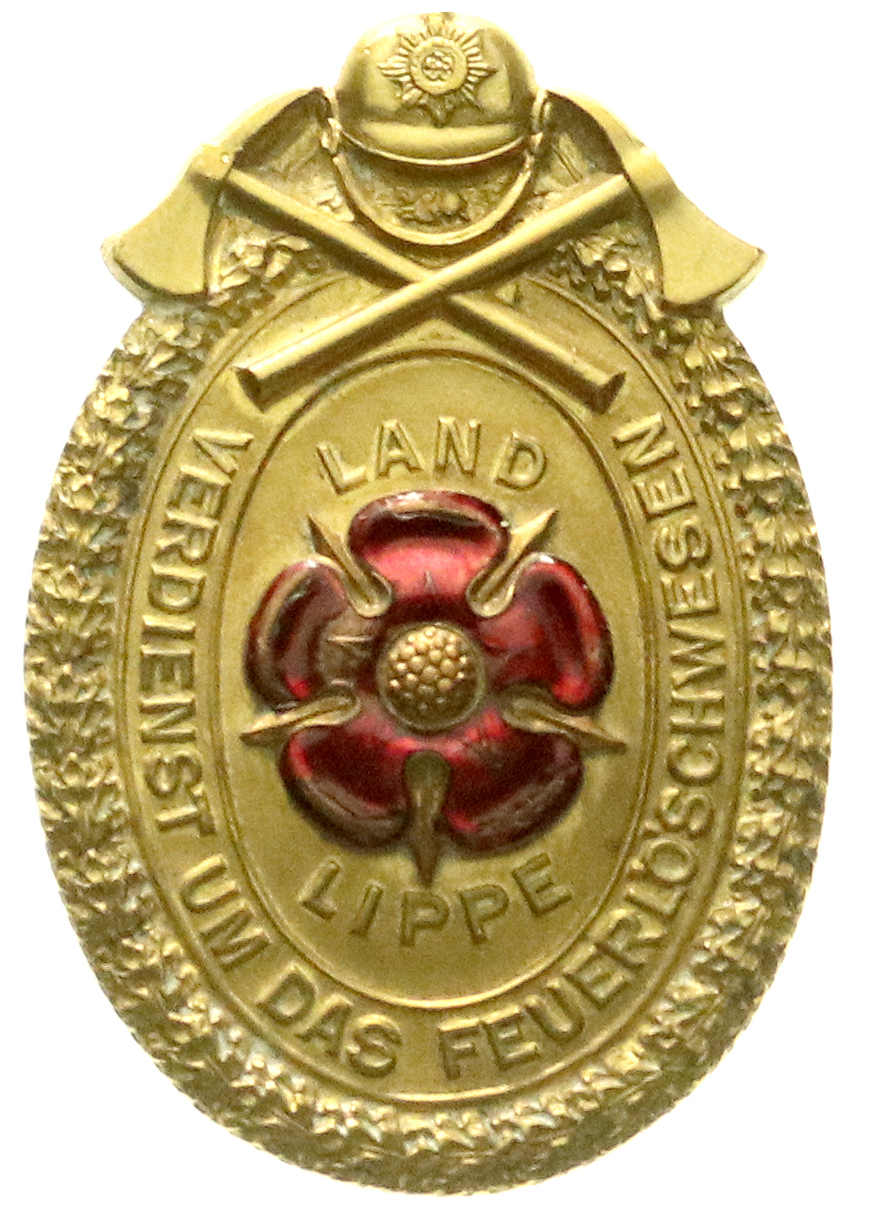 Land Lippe: Ehrenzeichen für Verdienste um das Feuerlöschwesen ...