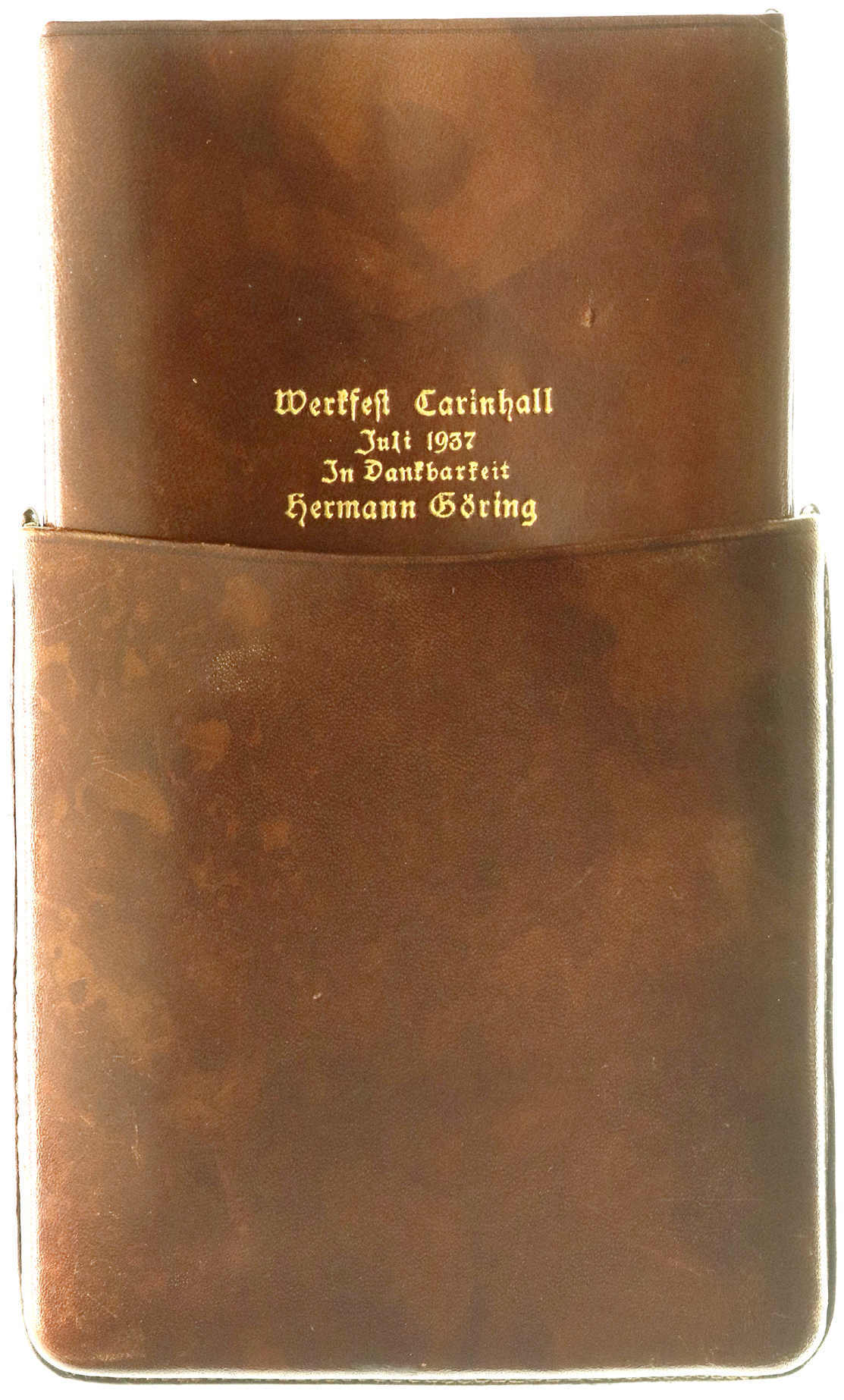 Ledernes Geschenketui zum "Werkfest Carinhall" 1937 | Barnebys